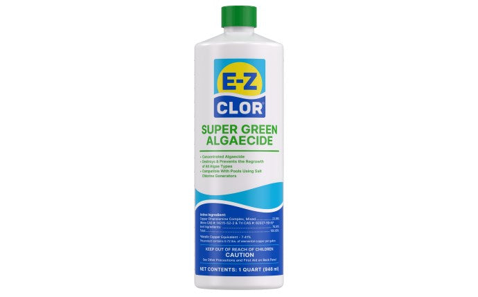 E-Z Clor 47247680 1 QT Super Green Algaecide Bottle — Pool & Spa Geniuses