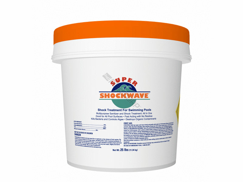 Super shockwave 25246 73% cal hypo pool and spa shock 25lb bucket ...